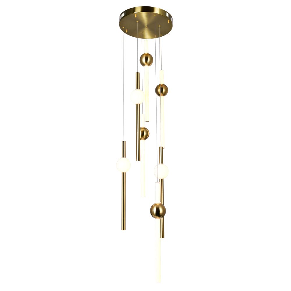 CWI Lighting Baton LED Pendant with Brass Finish | The Home Depot Canada