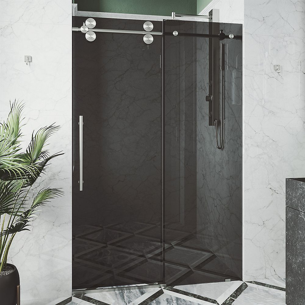 Vigo Elan 68 To 72 In W X 74 In H Sliding Frameless Shower Door In