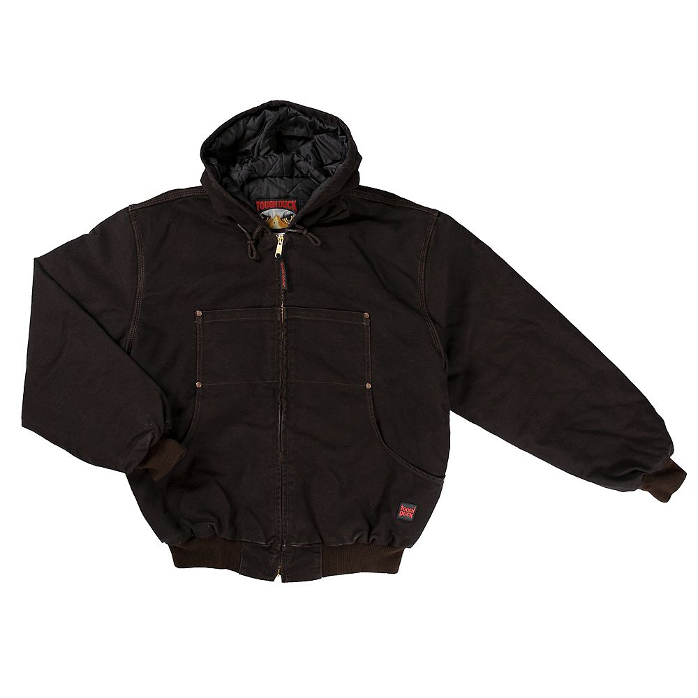 Tough Duck Hooded Bomber Jacket Dkbr M | The Home Depot Canada