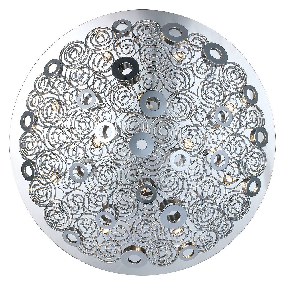 Eglo Cromer 12-Light 25W Flushmount Light Fixture in Chrome | The Home ...