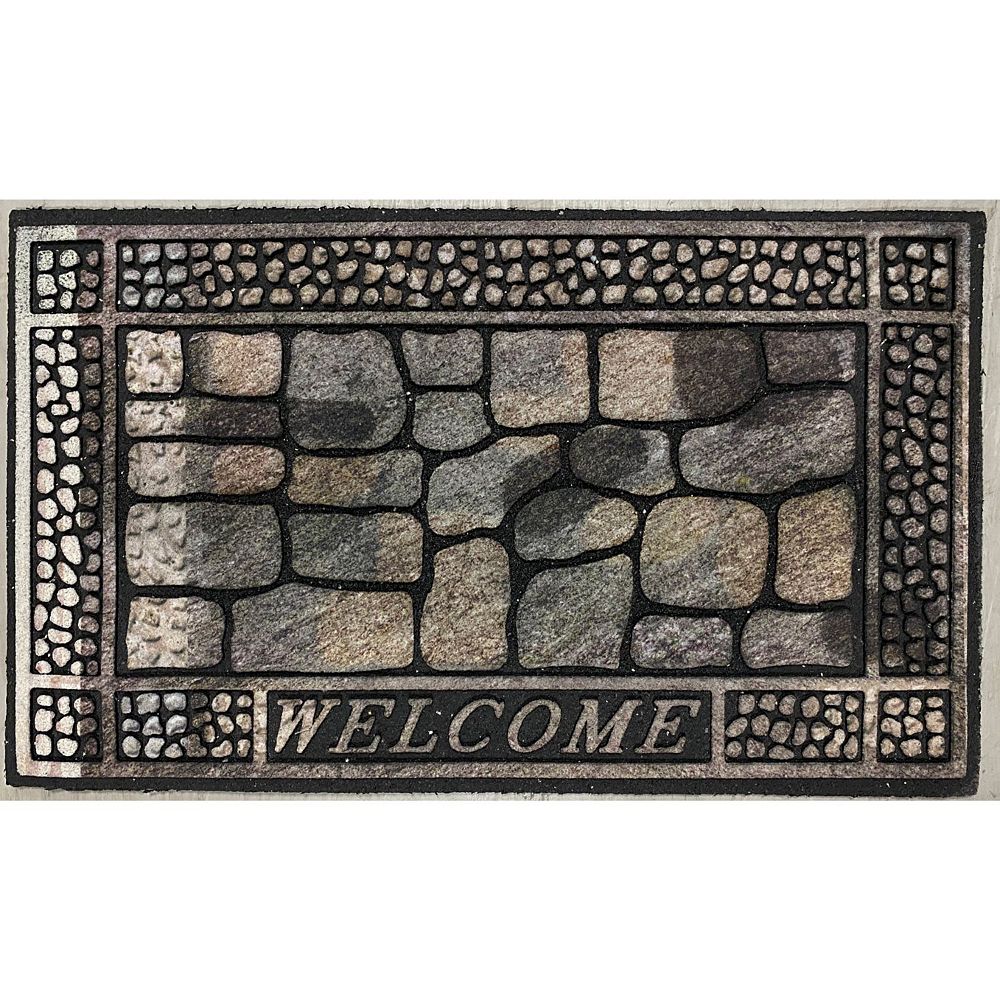 IH Casa Decor Heavy Rubber Door Mat (18 X 30) (Welcome Pebbles) | The ...
