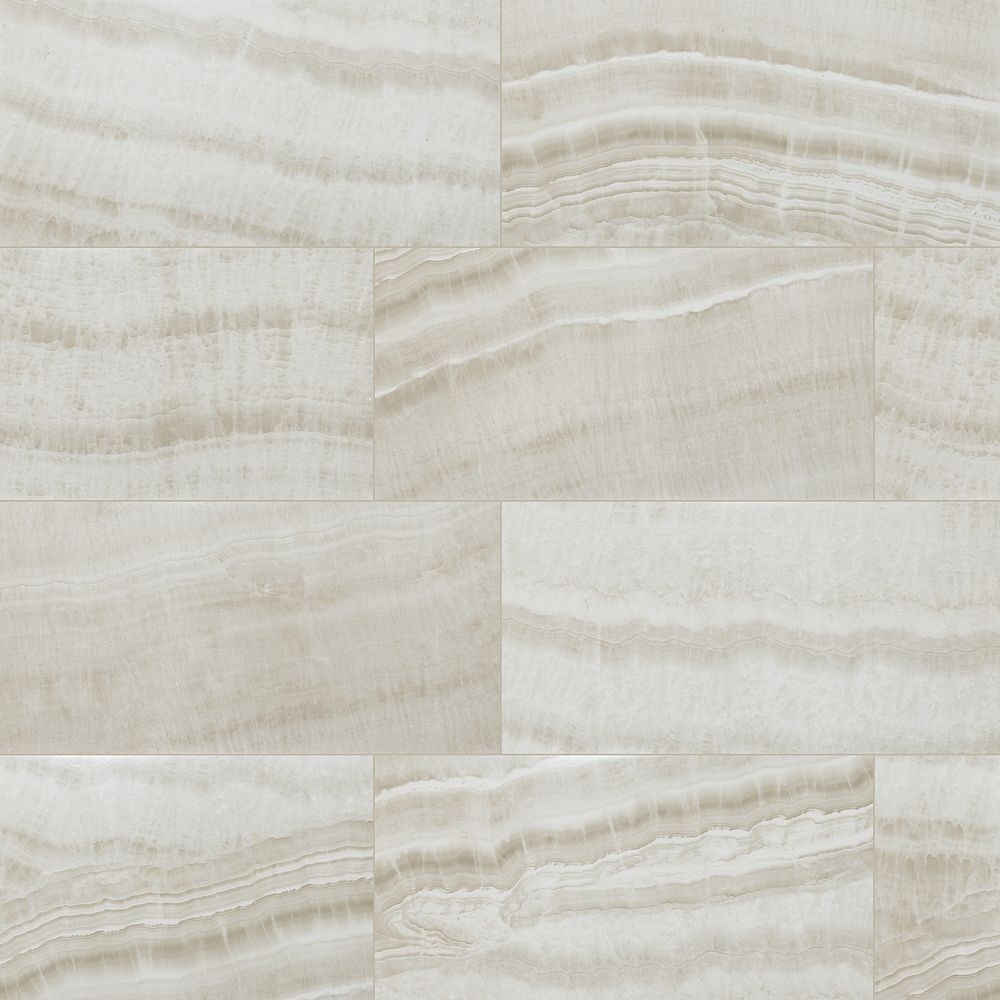 MSI Stone ULC Matrix Calcite 12 in. x 24 in. Polished Porcelain Floor ...