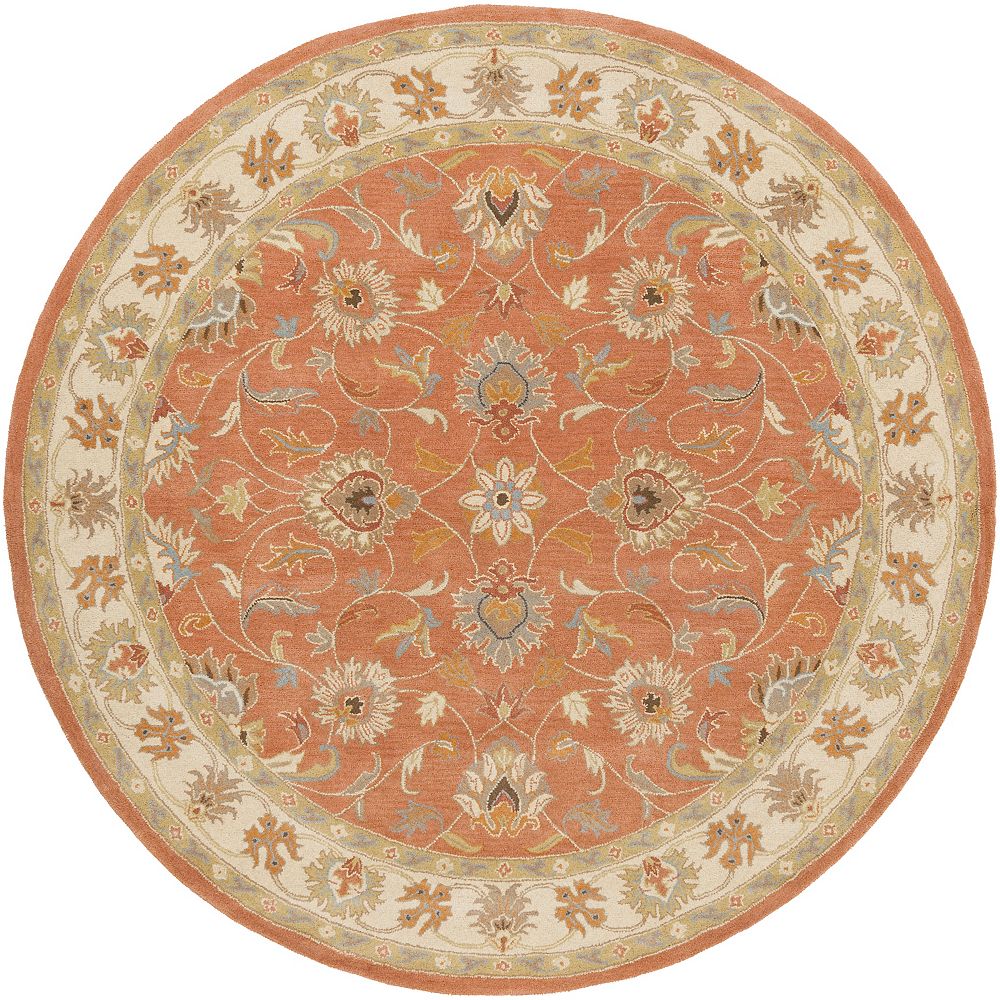 Artistic Weavers John Burnt Orange 8 ft. x 8 ft. Round Indoor Area Rug ...