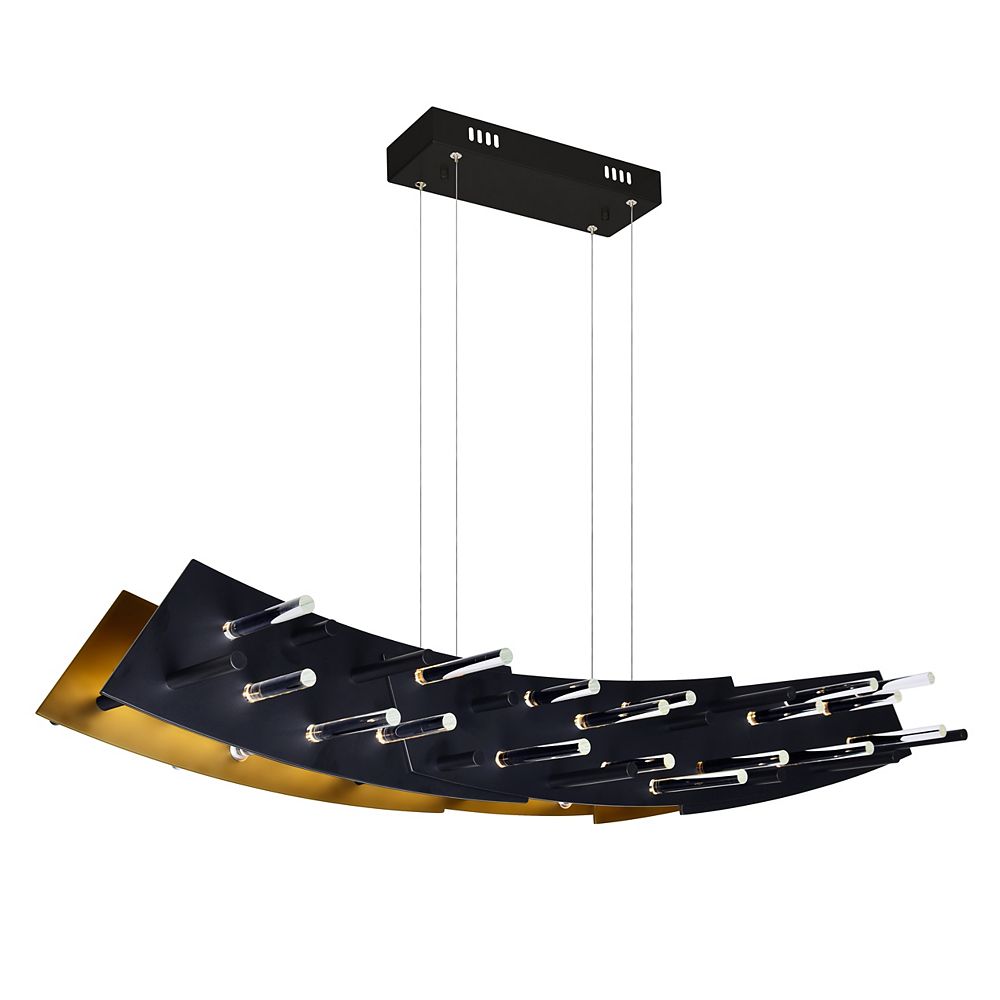 CWI Lighting Gondola 2-Light Black LED Integrated Chandelier | The Home ...