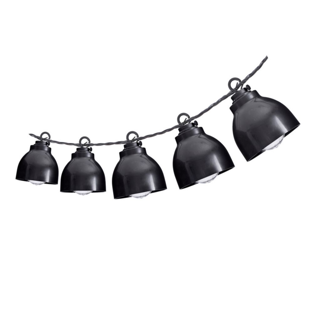 Sterno Home 10-Light White LED Pendant String Lights in Black | The ...