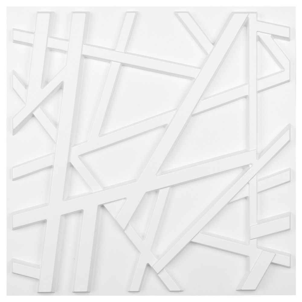 Art3dwallpanels 19.7-inch x 19.7-inch 3D Wall Panels PVC Crossing Lines ...