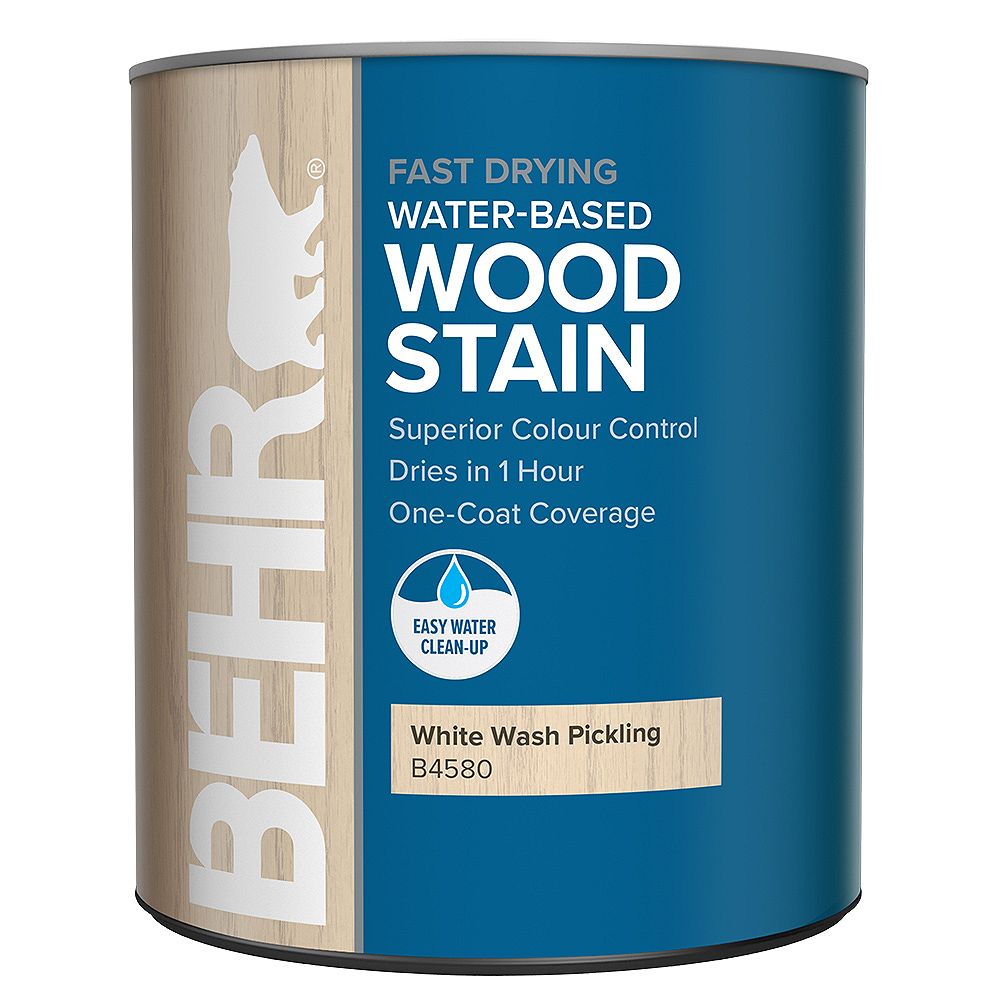 BEHR Fast Drying Transparent Water-Based Interior Wood Stain - White ...
