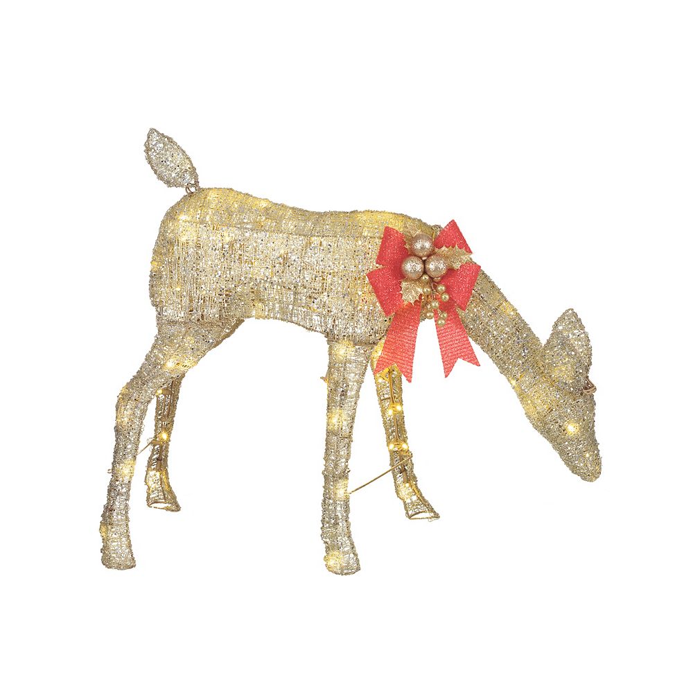 Home Accents Holiday 2 5 Ft Led Lit Doe Outdoor Christmas Decoration