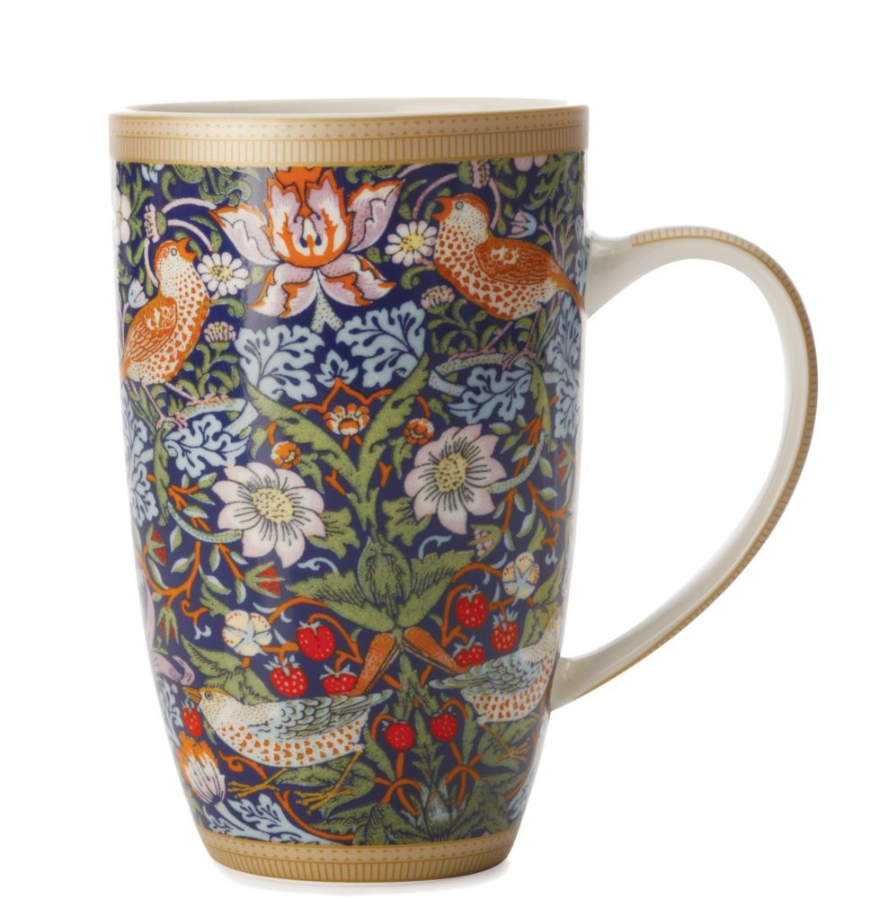 Maxwell & Williams William Morris Strawberry Blue Coupe Mug 420 ml ...