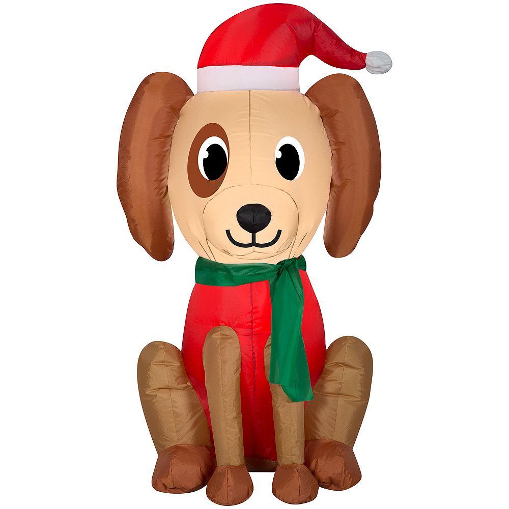 Home Accents Holiday Lighted 3.5 ft Inflatable Puppy with Spotted Eye ...