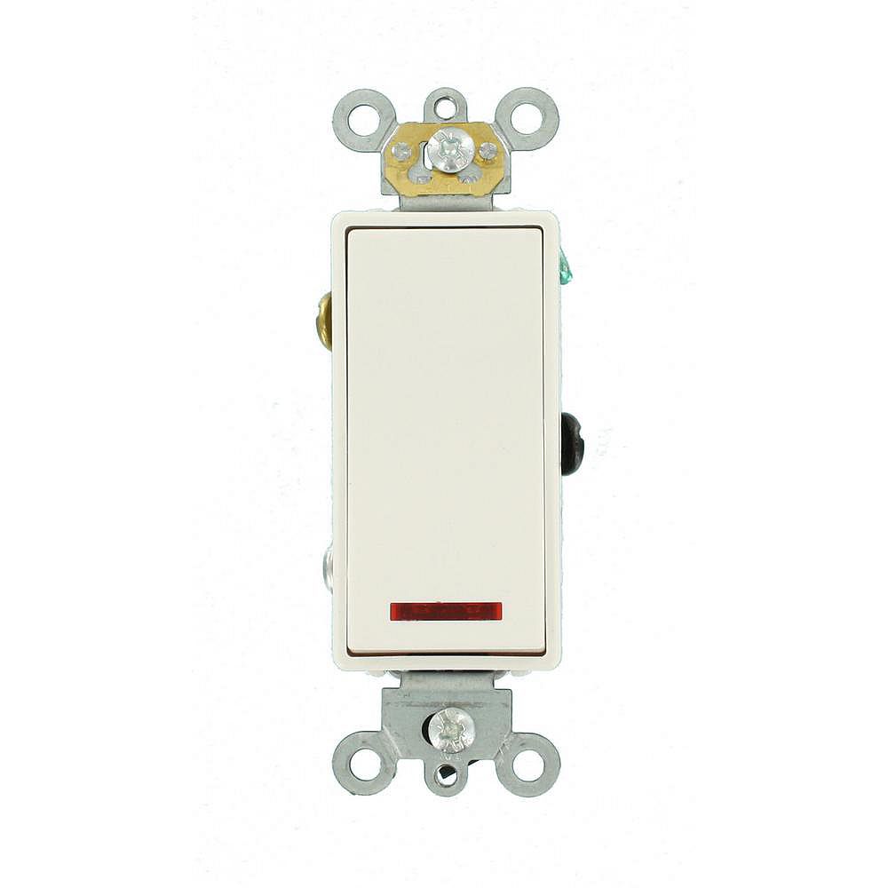 Leviton Decora 20A Switch Pilot Light Illuminated On Single-Pole ...