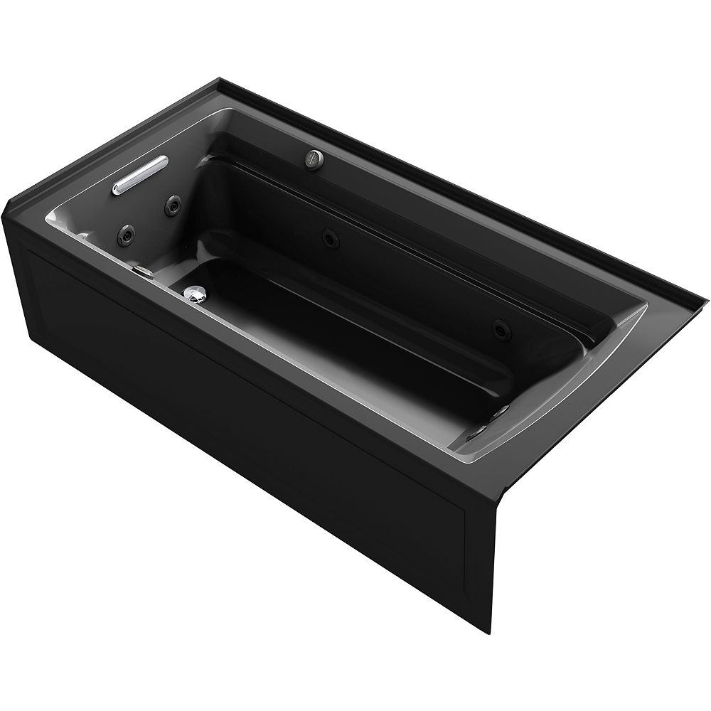 KOHLER Archer 72-inch x 36-inch integral apron whirlpool + Heated ...