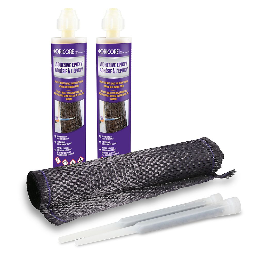 Dricore Concrete Repair Carbon Fiber Reinforcement Kit | The Home Depot ... Dricore Concrete Repair Carbon Fiber Reinforcement Kit | The Home Depot ...