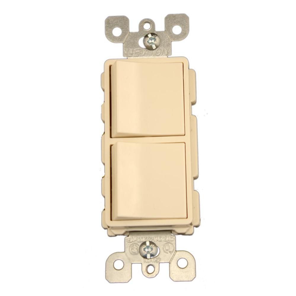 Leviton Interrupteur Decora 15A combiné à 3 voies, blanc | Home Depot ...