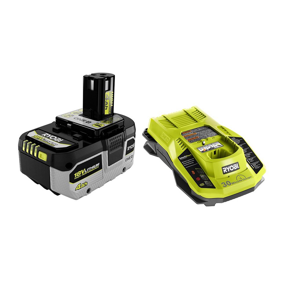 Ryobi 18v One High Performance Lithium Ion 4 0 Ah Battery And Charger