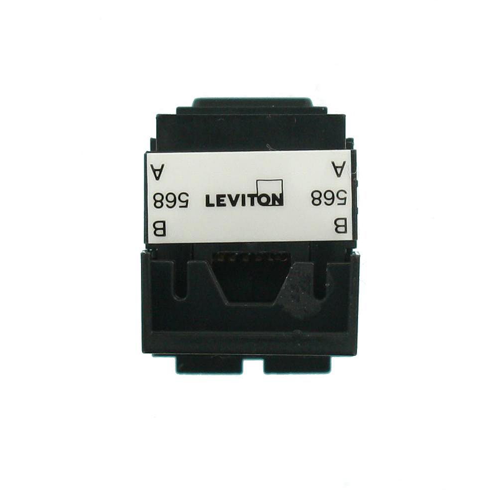 Leviton Category 5 QuickPort Connector, CAT 5, Black | The Home Depot ...