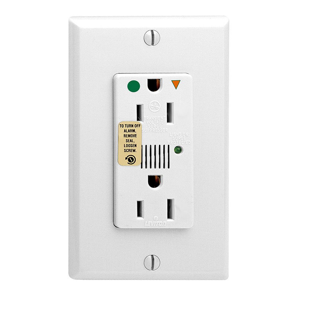 Leviton Decora 15 Amp Hospital Grade Heavy Duty Isolated Ground Surge ...