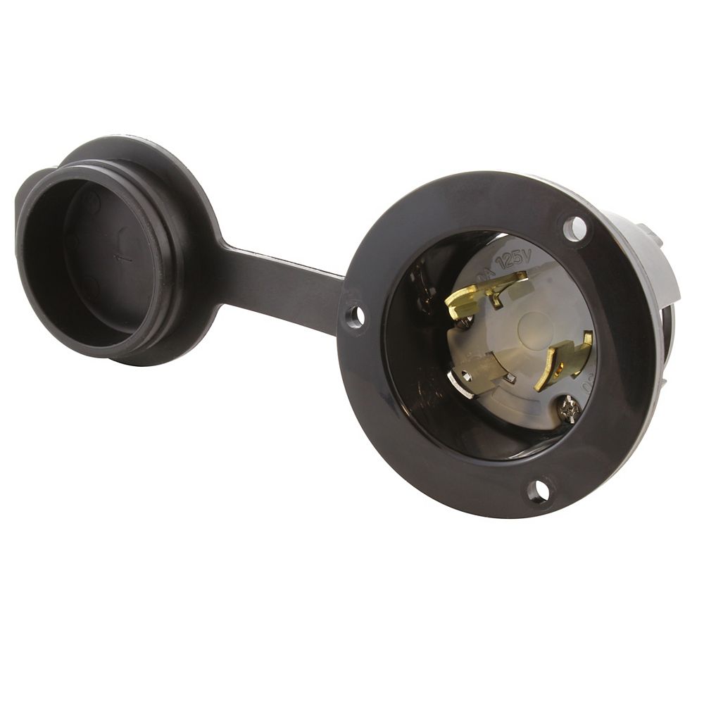 Industrial Electrical Outlet AC WORKS 30A 250V NEMA L6-30R Flanged ...