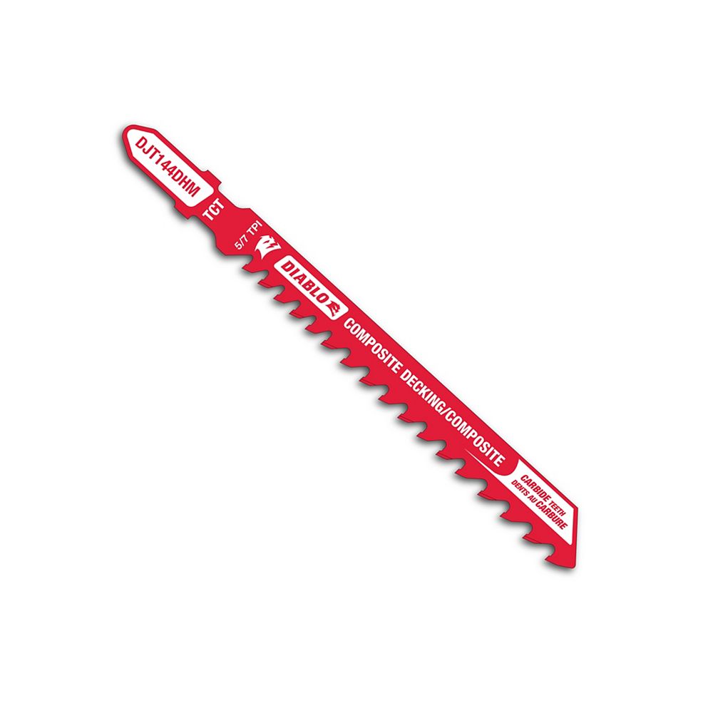 Diablo 4 in. 5/7 TPI Carbide T-Shank Jig Saw Blade for Composite ... Diablo 4 in. 5/7 TPI Carbide T-Shank Jig Saw Blade for Composite ...