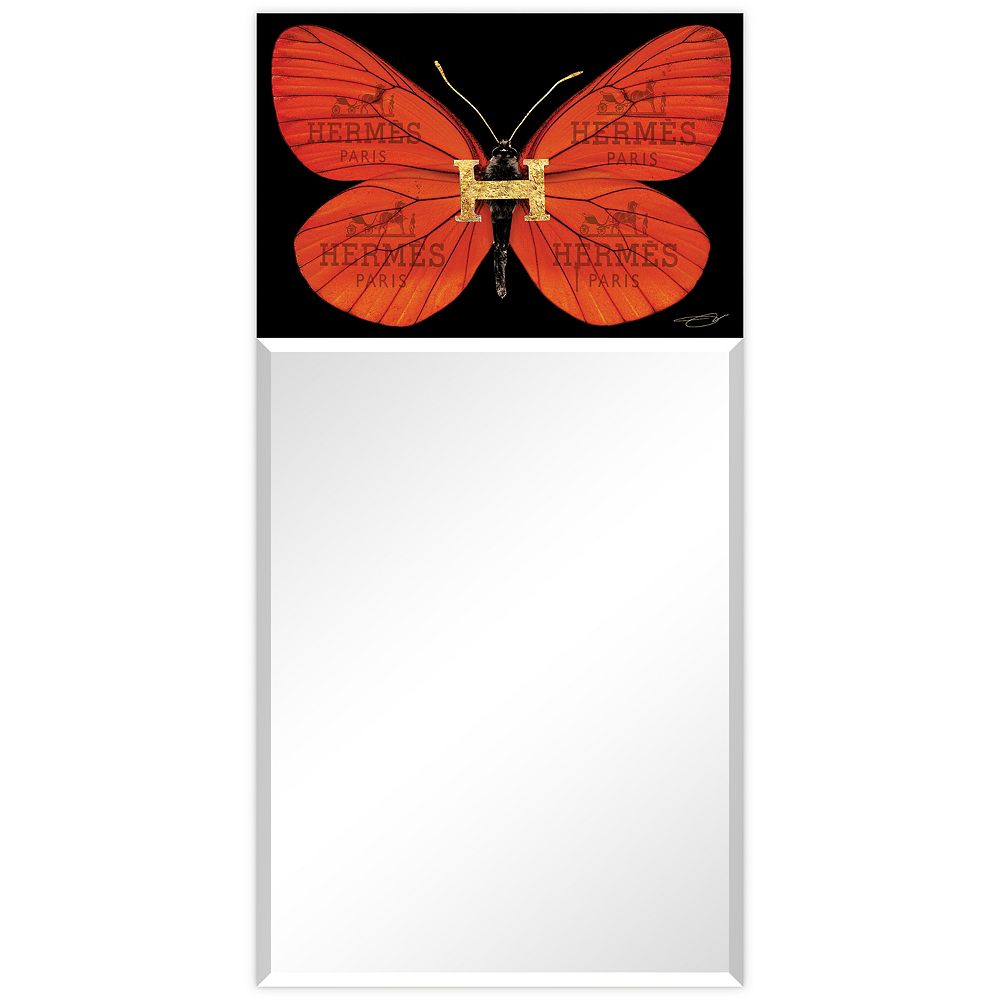 Empire Art Direct Designer Butterfly Rectangular Beveled Mirror on Free ...