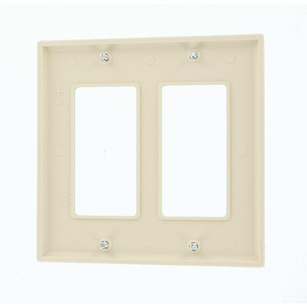 Leviton Plaque murale en nylon 2 prises de format standard, 2-Decora ...