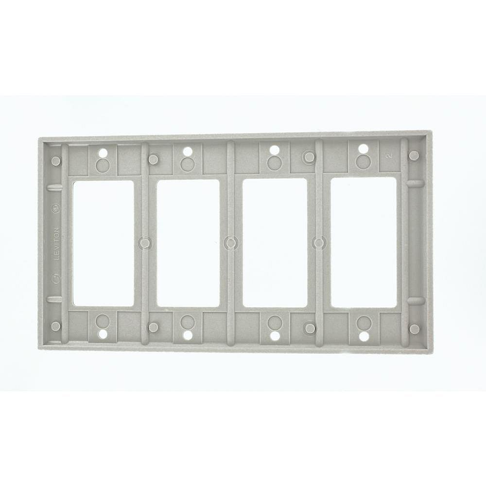 Leviton 4-Gang Decora/GFCI Device Decora Wallplate, Standard Size ...