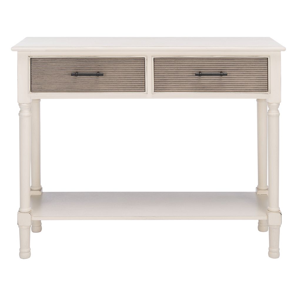 Safavieh Ryder Console Table in Distressed White/Greige | The Home ...