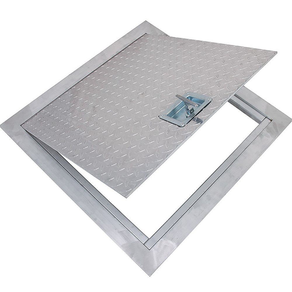 Best Access Doors 24 inch x 24 inch Diamond Plated Aluminum Floor Hatch ...