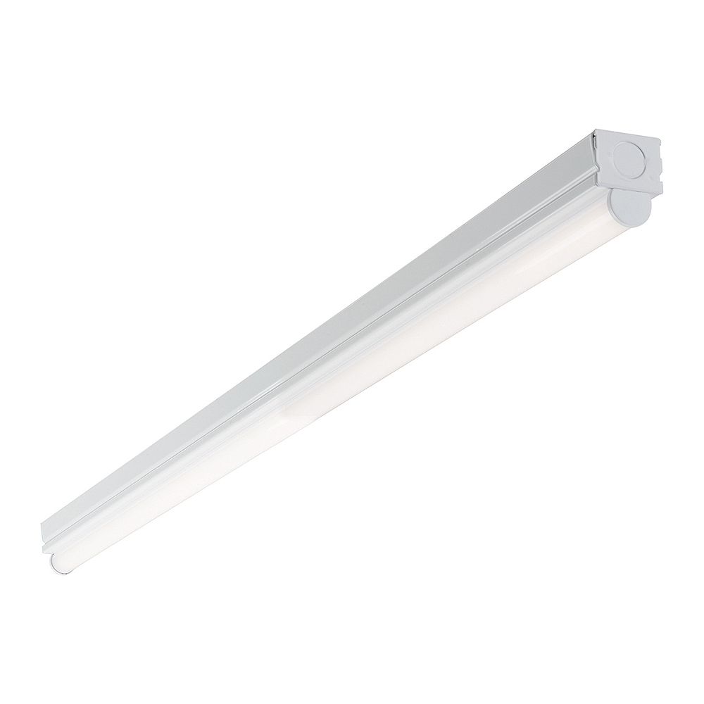 Metalux Residential 4 ft. 1-Light Linear White Integrated LED Ceiling ...