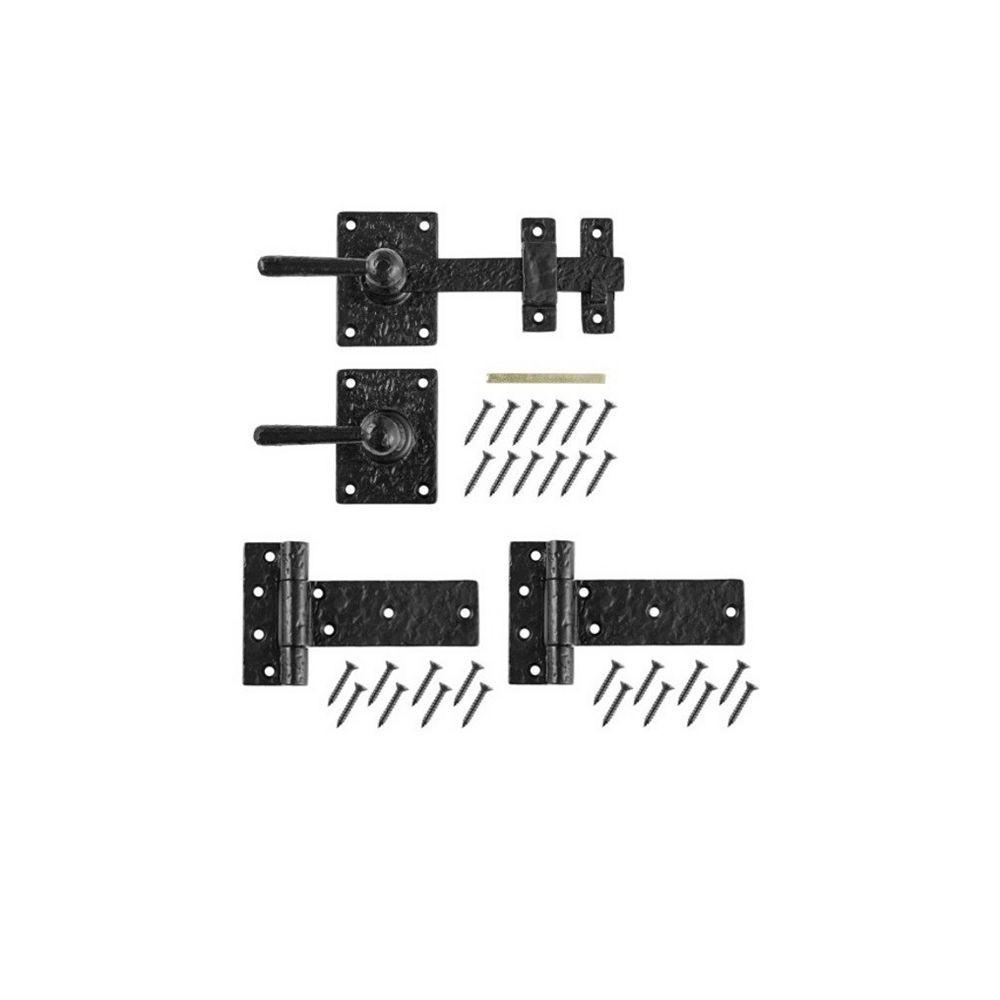 Everbilt EB Door leverlatch and Tee Hinges Bk | The Home Depot Canada