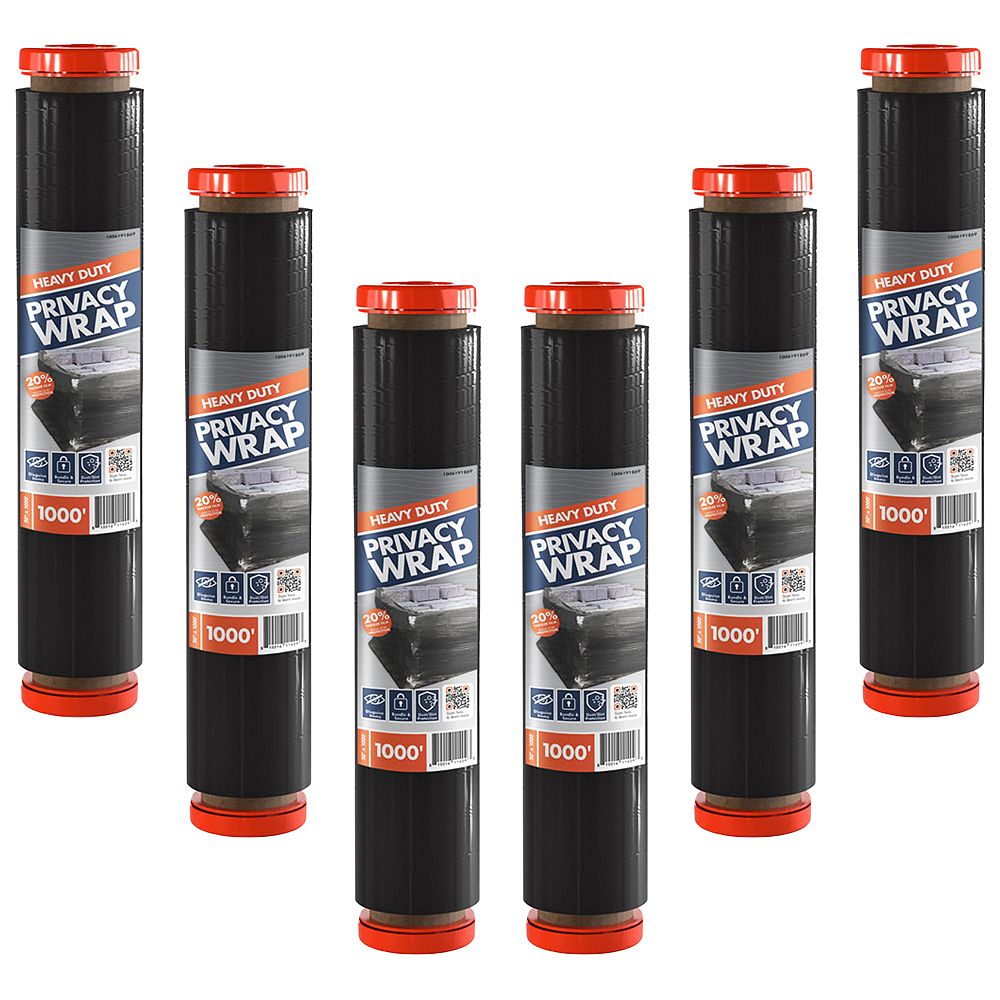 Pratt Retail Specialties 6 Pack Heavy-Duty Black Privacy Stretch Wrap ... Pratt Retail Specialties 6 Pack Heavy-Duty Black Privacy Stretch Wrap ...