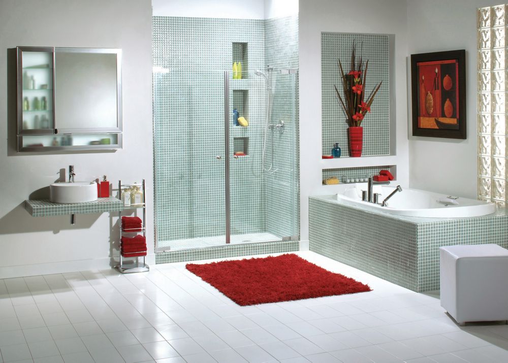 MAAX Kleara 57.5 - 60W x 69H Frameless Pivot Shower Door in Nickel with ...