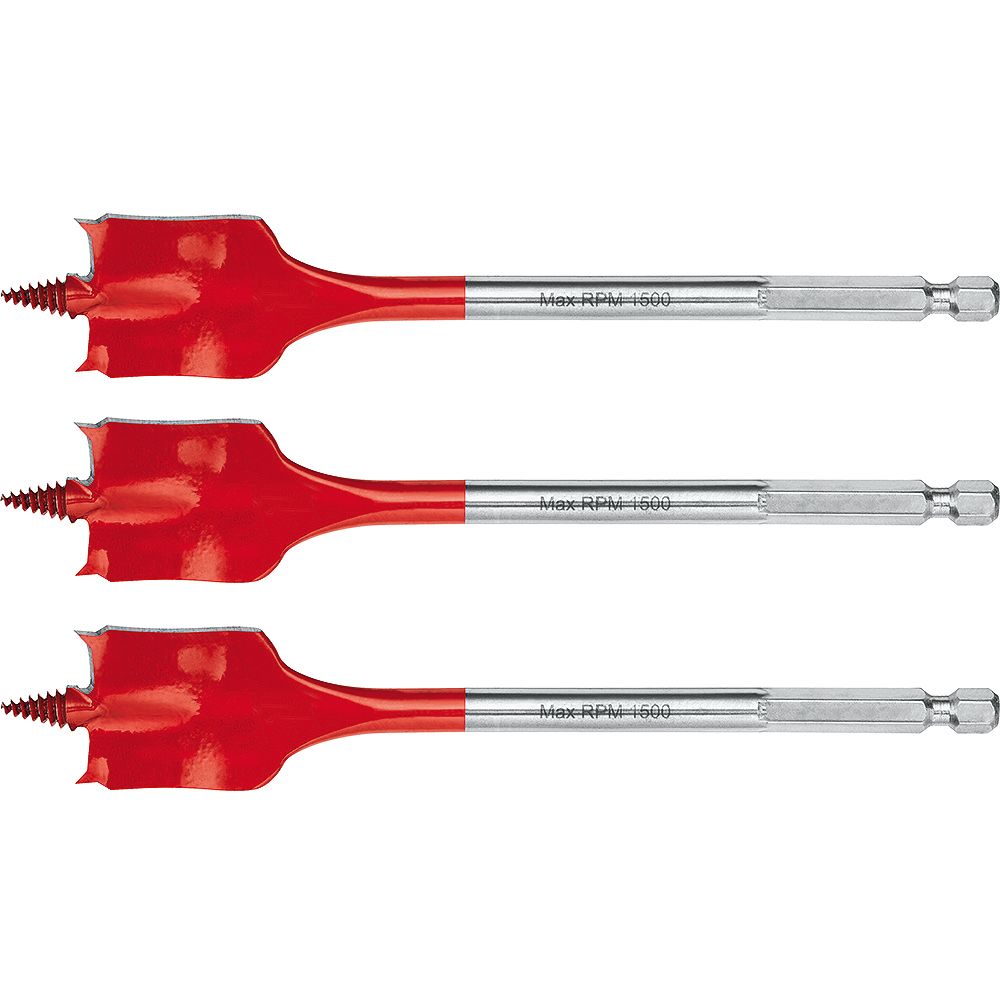 Hilti 1/2 inch x 6 inch High Speed Wood Spade Bits (3-Piece) | The Home ...