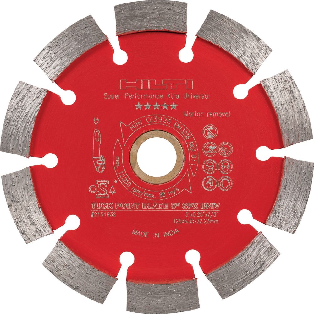 Hilti 4-1/2 inch Universal Diamond Tuck Point Blade Super Performance ...