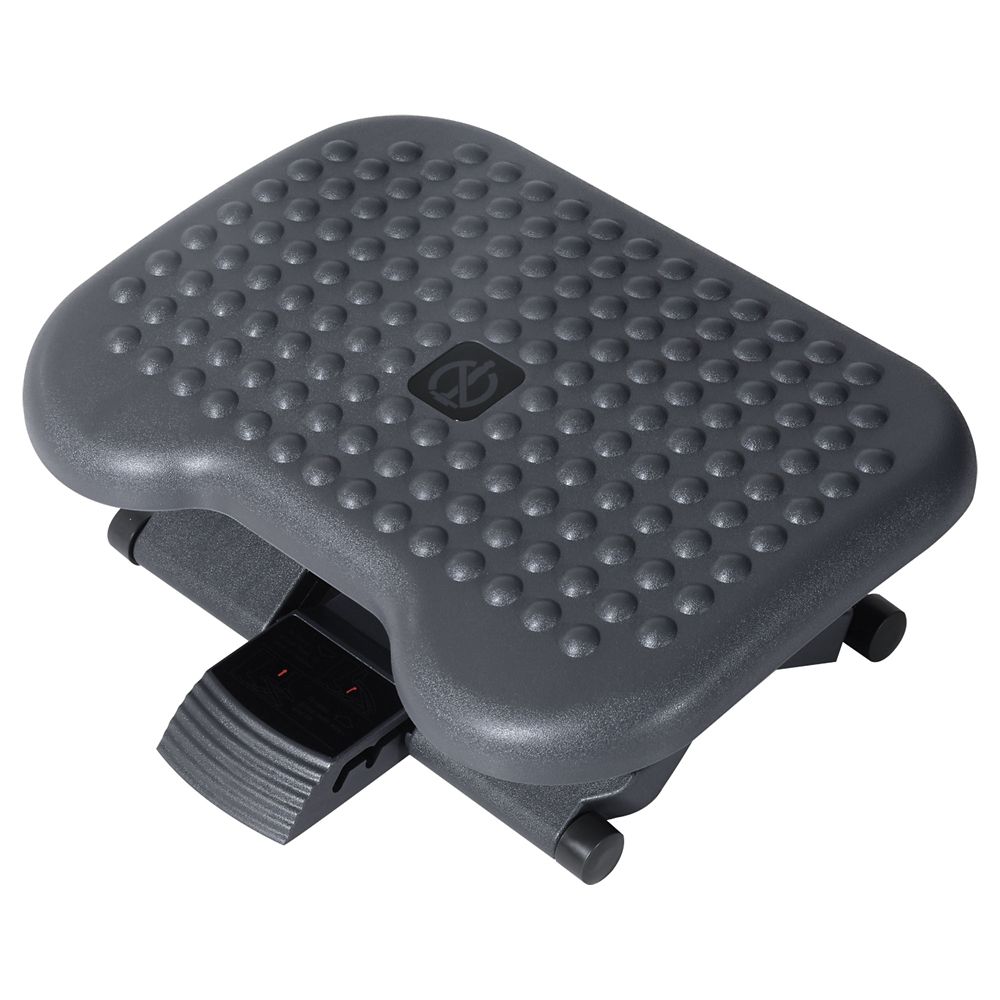 HOMCOM Ergonomic Footrest Adjustable Height & Angle Home Office Foot ...