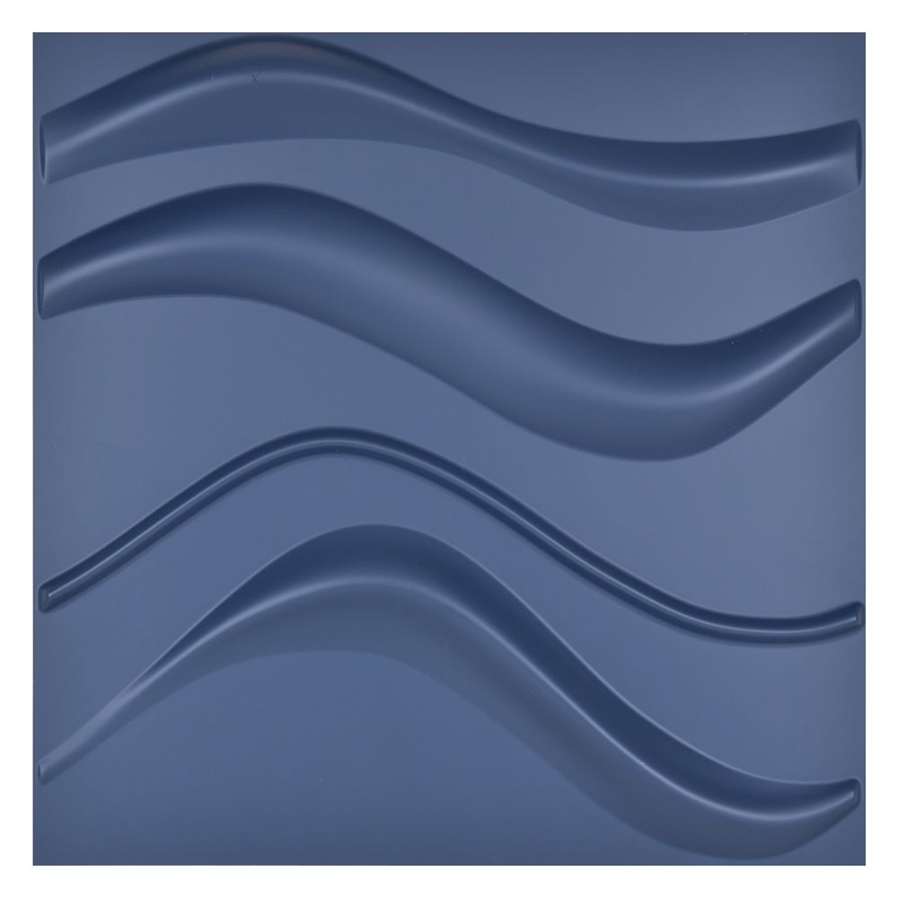 Art3dwallpanels Wave Navy Blue 3D Wall Panel 19.7 inch x 19.7 inch ...