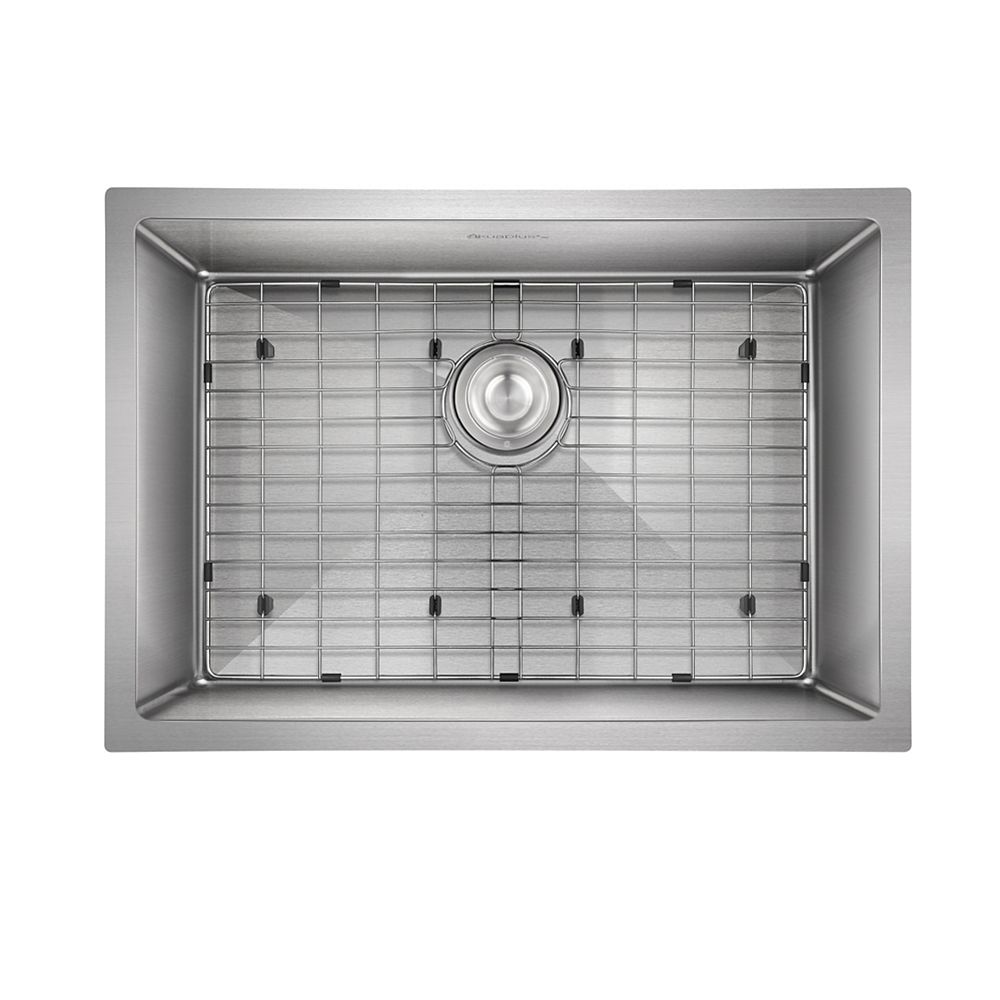 akuaplus Single Undermount Kitchen Sink - 24 inch x 18 inch, Stainless ...