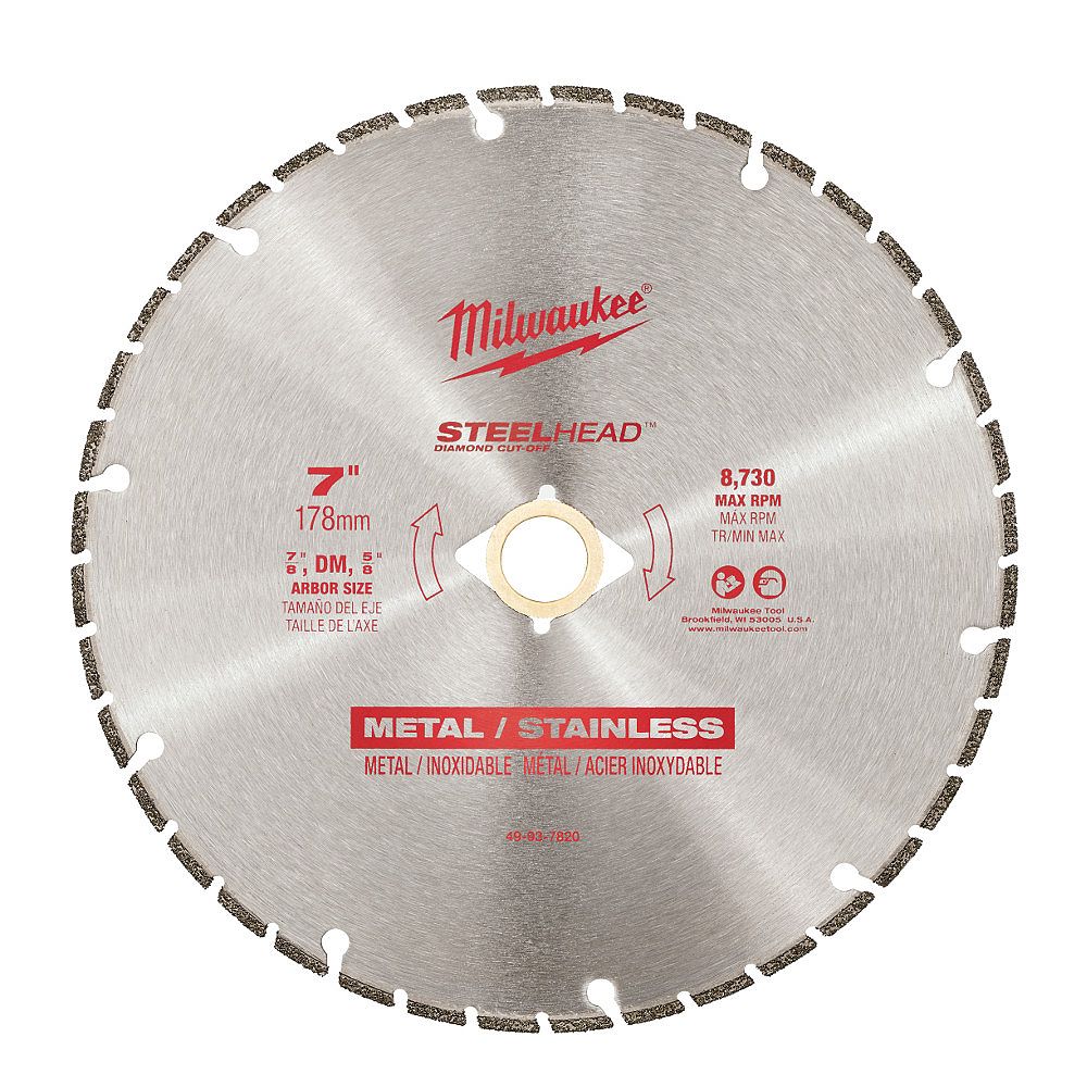 Milwaukee Tool 7 in. Steelhead Diamond Cut Off Blade | The Home Depot ...