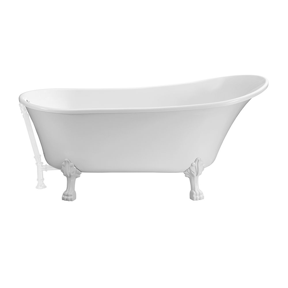 Streamline 59 po. Baignoire Streamline NPT9341WH-WH Bain Sur Pieds ...