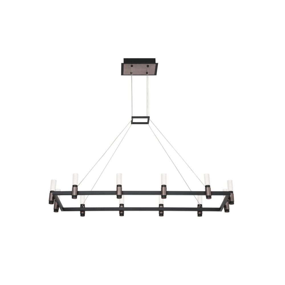 Eurofase Albany 12-Light 54W Satin Nickel/Black Integrated LED ...