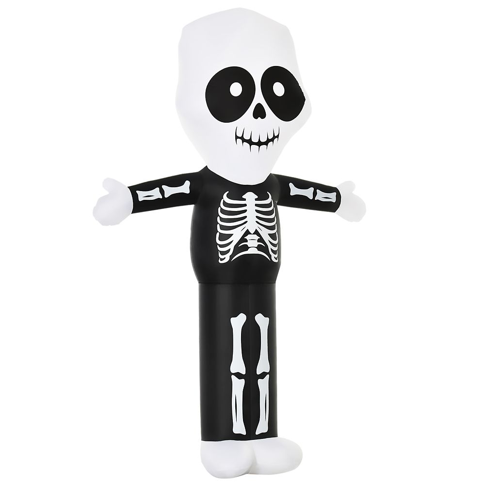 HOMCOM-AIM65695 9.8ft Halloween Inflatable Skeleton Ghost Decoration ...