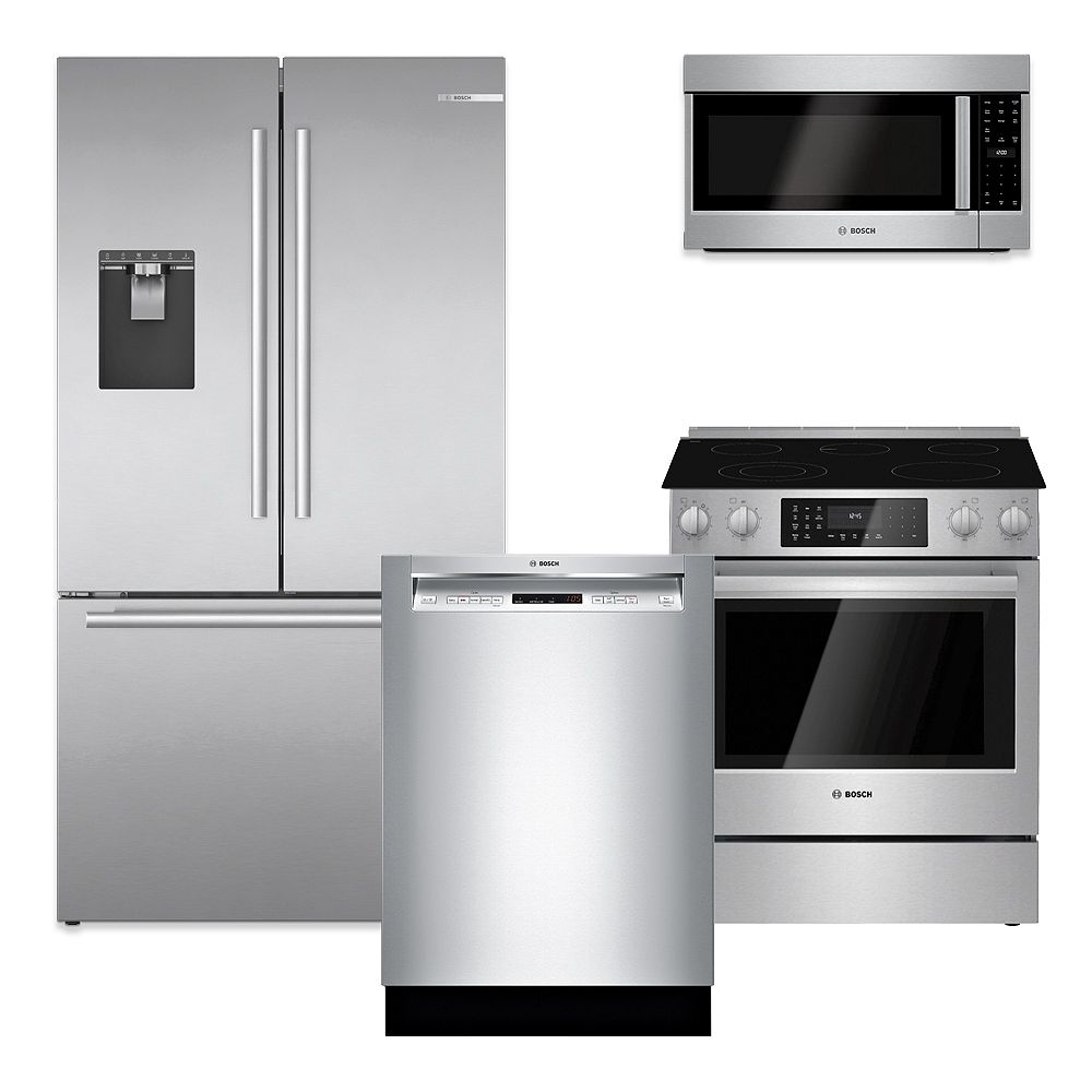 Bosch Ensemble d'électroménagers pour la cuisine en acier inoxydable ...